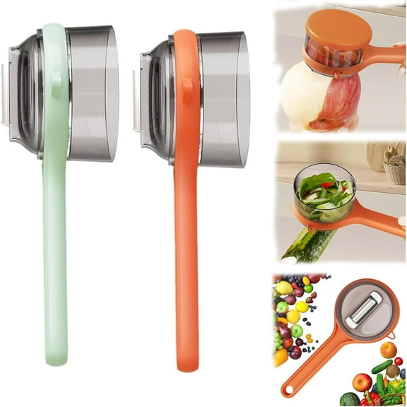 Qonioi Multifunctional Peeler with Storage Box, Double Sided Stainless ...