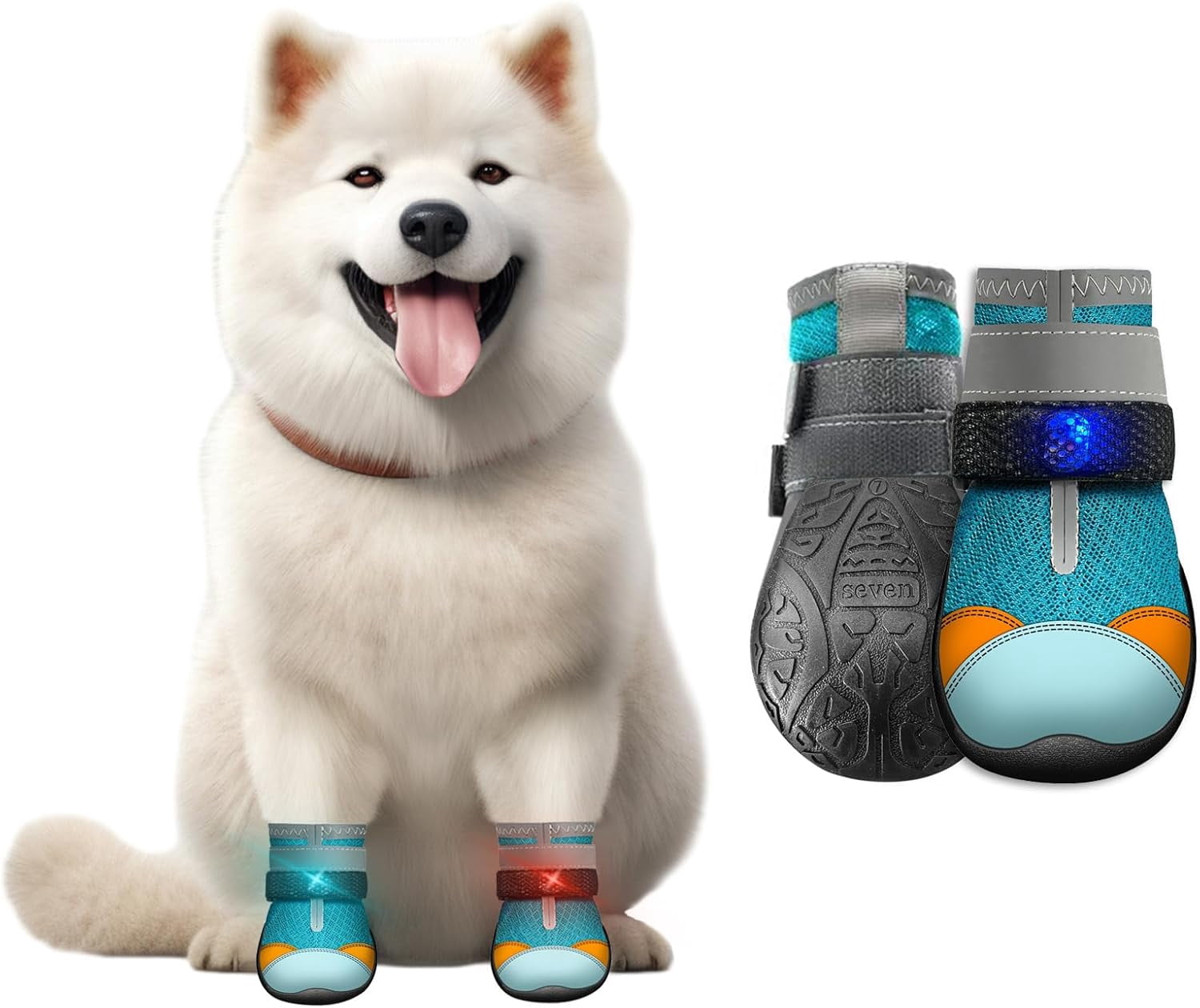 2026 New Breathable Shiny Boots for Dog Cats Night Walking Light Up ...