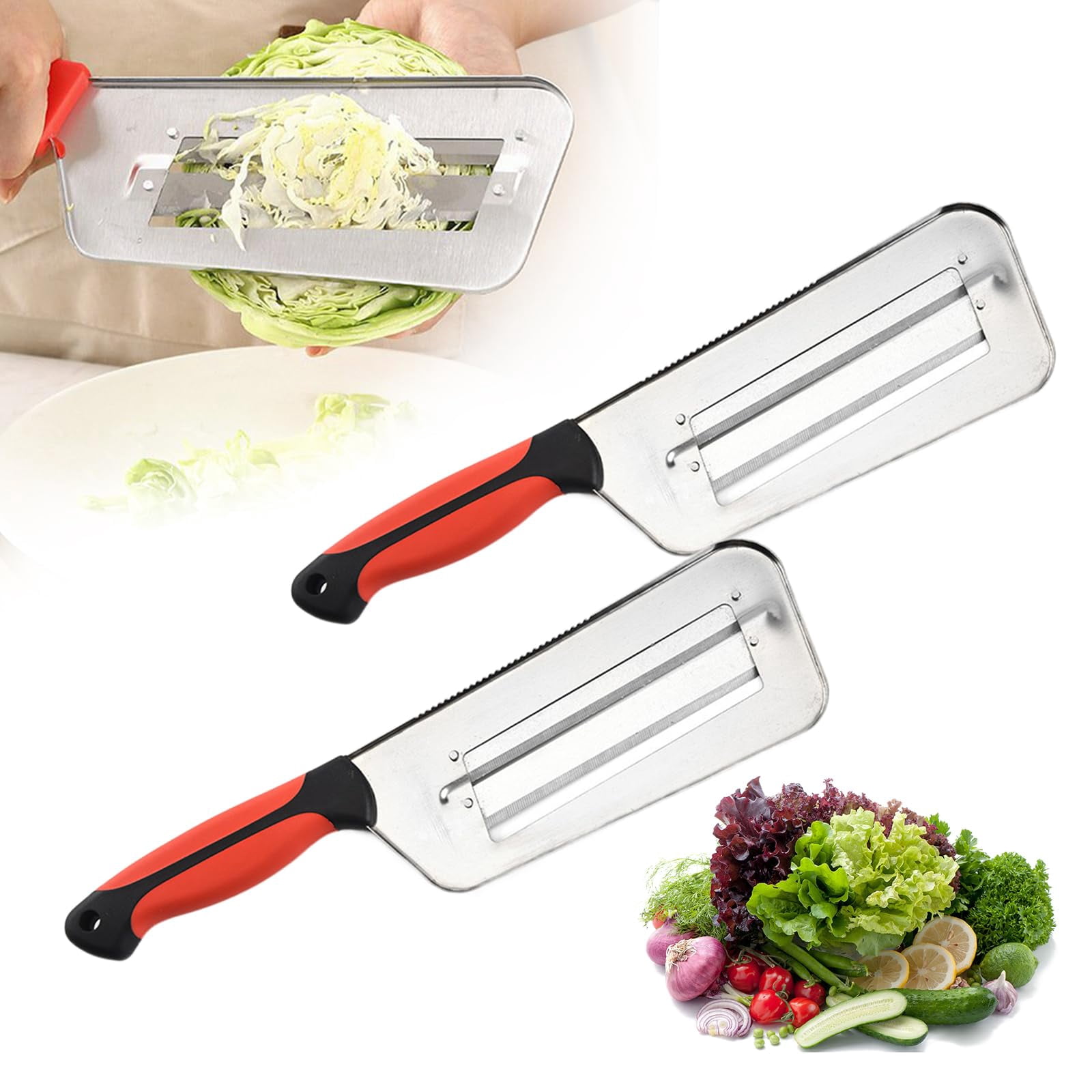 2026 New Cabbage Shredder for Coleslaw, Stainless Steel Shredder Knife ...