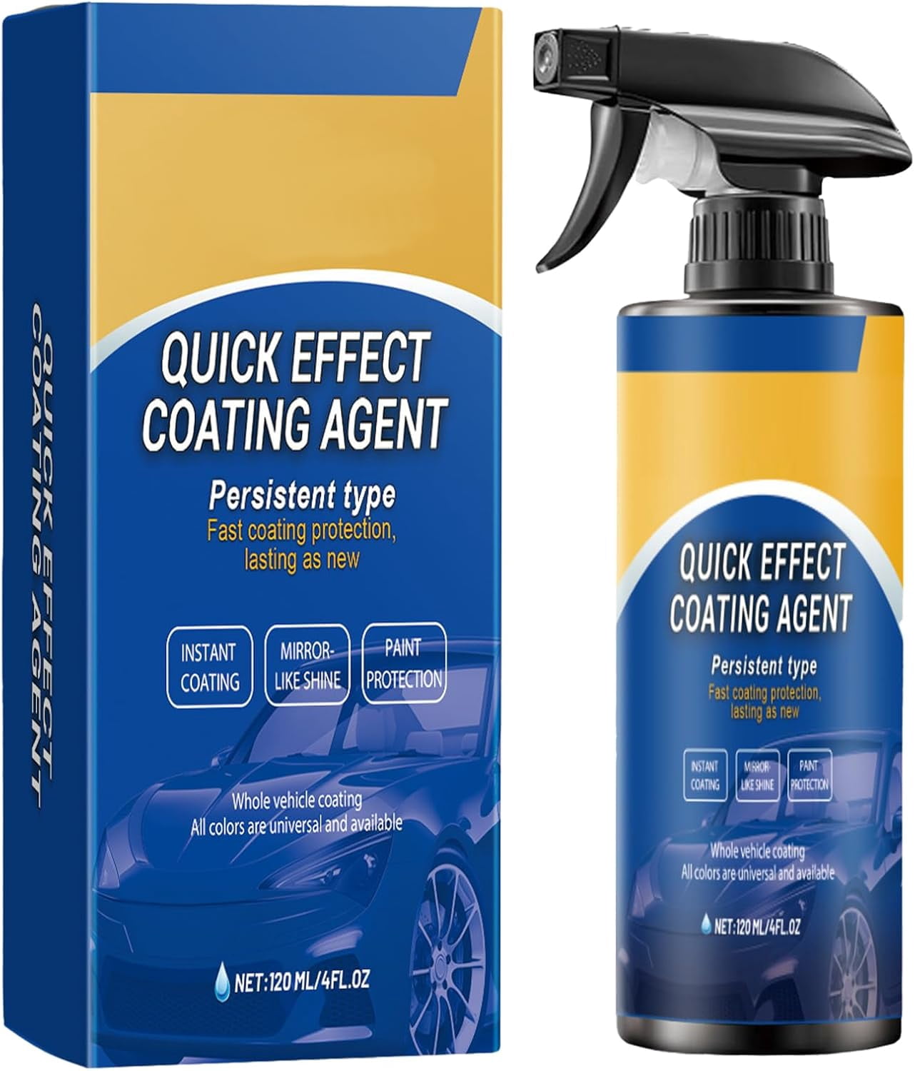 2026 New Car Coating Spray, Quick Effect Ceramic Wax Polish, All-in-One ...