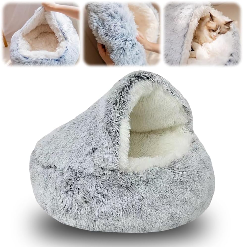 2026 New Cat Beds for Indoor Cats, Portable Fluffy Pet Bed, Durable ...