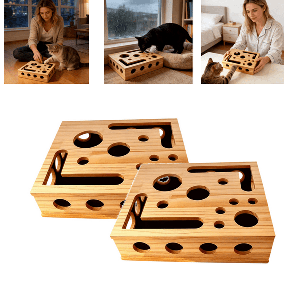 2026 New Cat Nail File Scratch Enrichment Box, Cat Scratch Puzzle ...