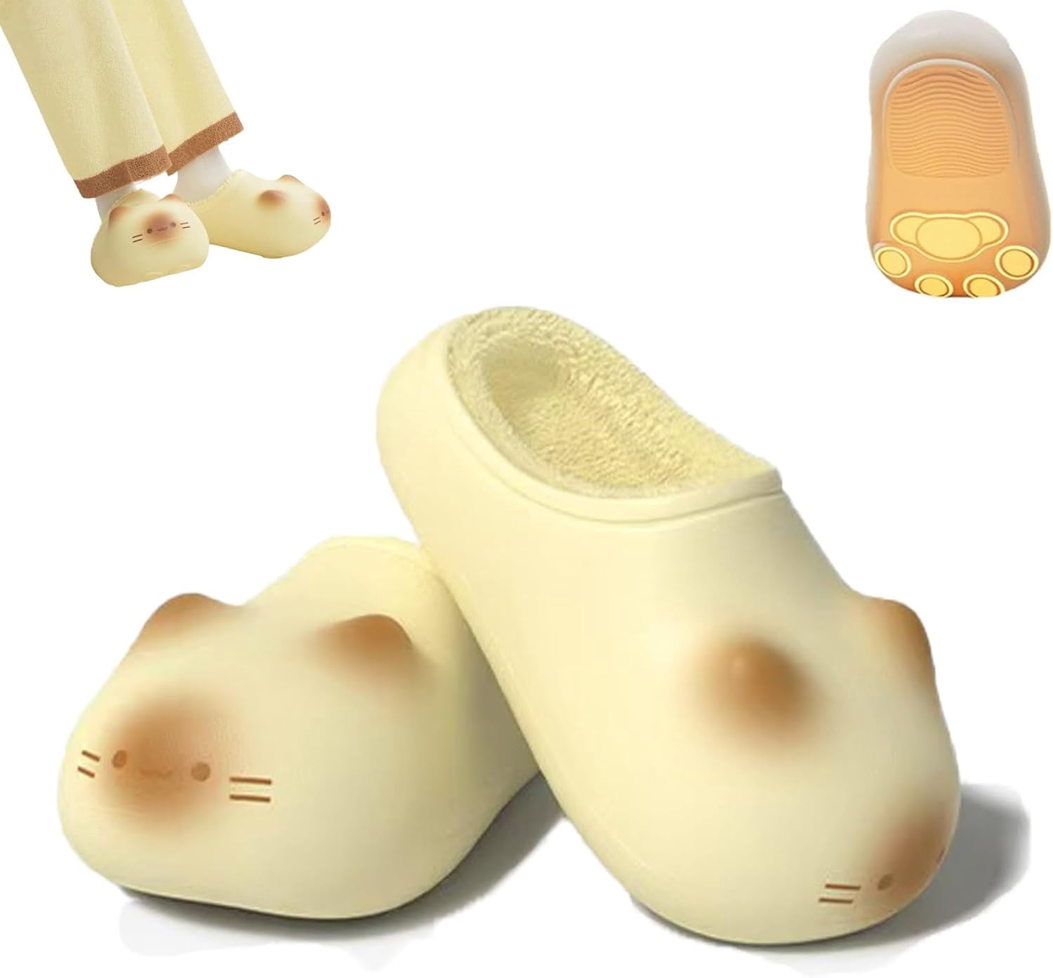 2026 New Cat Paws Footprints Fluffy Plush Fleece Height Increase ...
