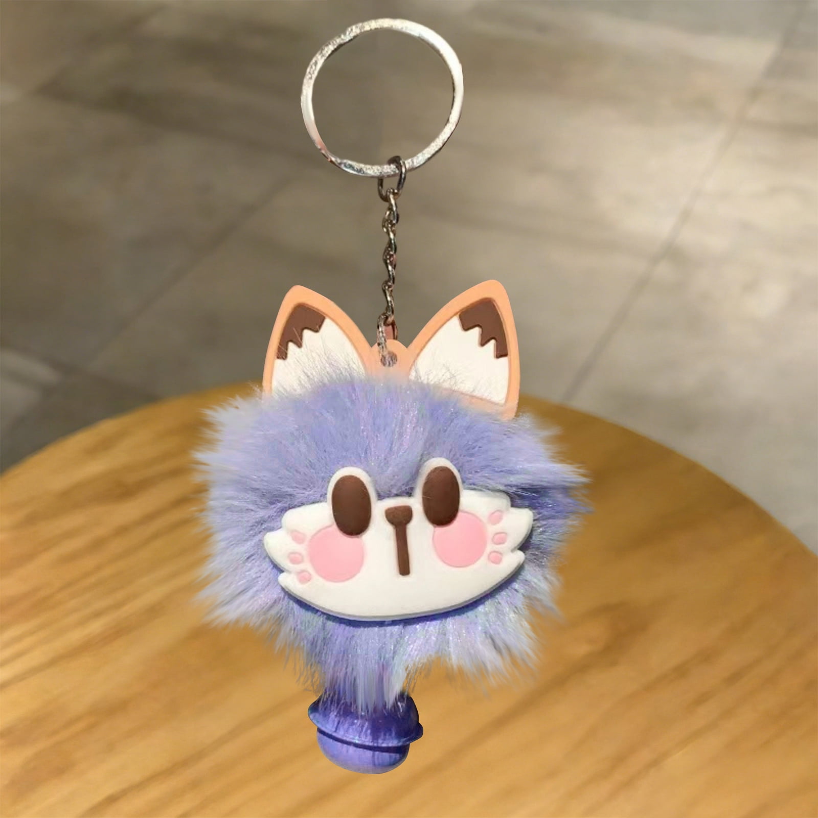 2026 New Cat Plush Cute Keychains with Bells Kawaii Furry Keychains Toy ...
