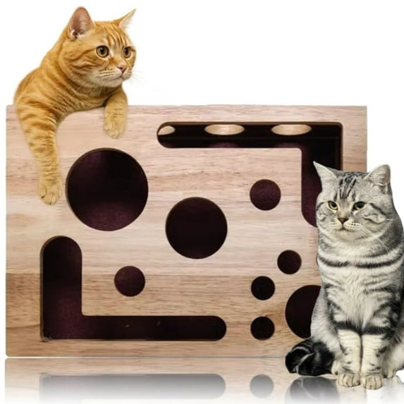 2026 New Cat Scratch Puzzle Enrichment Box,Cat Nail File Enrichment Box ...