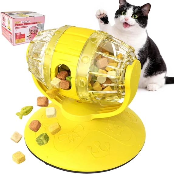 2026 New Cat Slow Feeder Toy,Beer Barrel Interactive Feeder for Cats ...