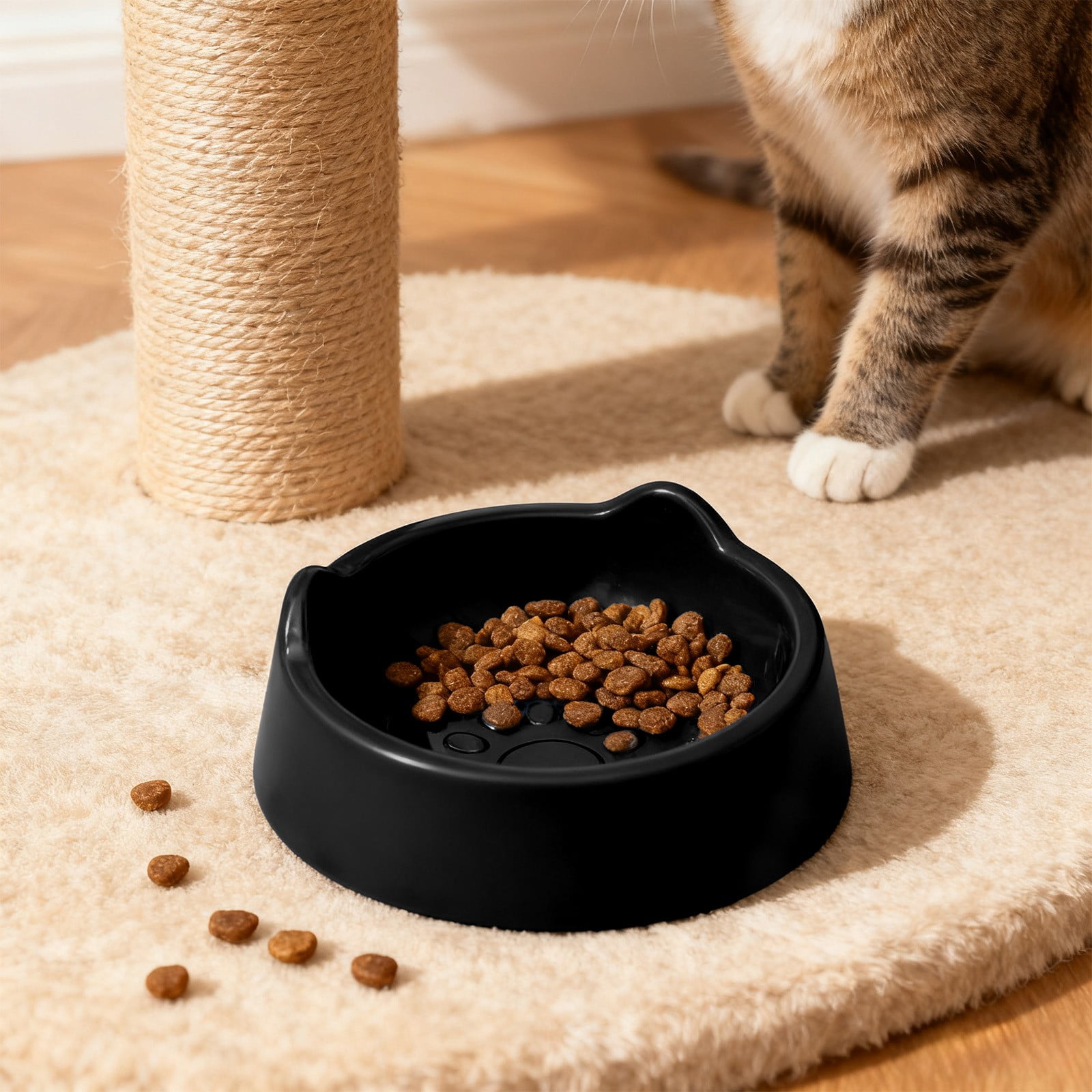2026 New Cats Food Bowl Large Capacity Pet Food Bowl Cute Drinking Bowl ...
