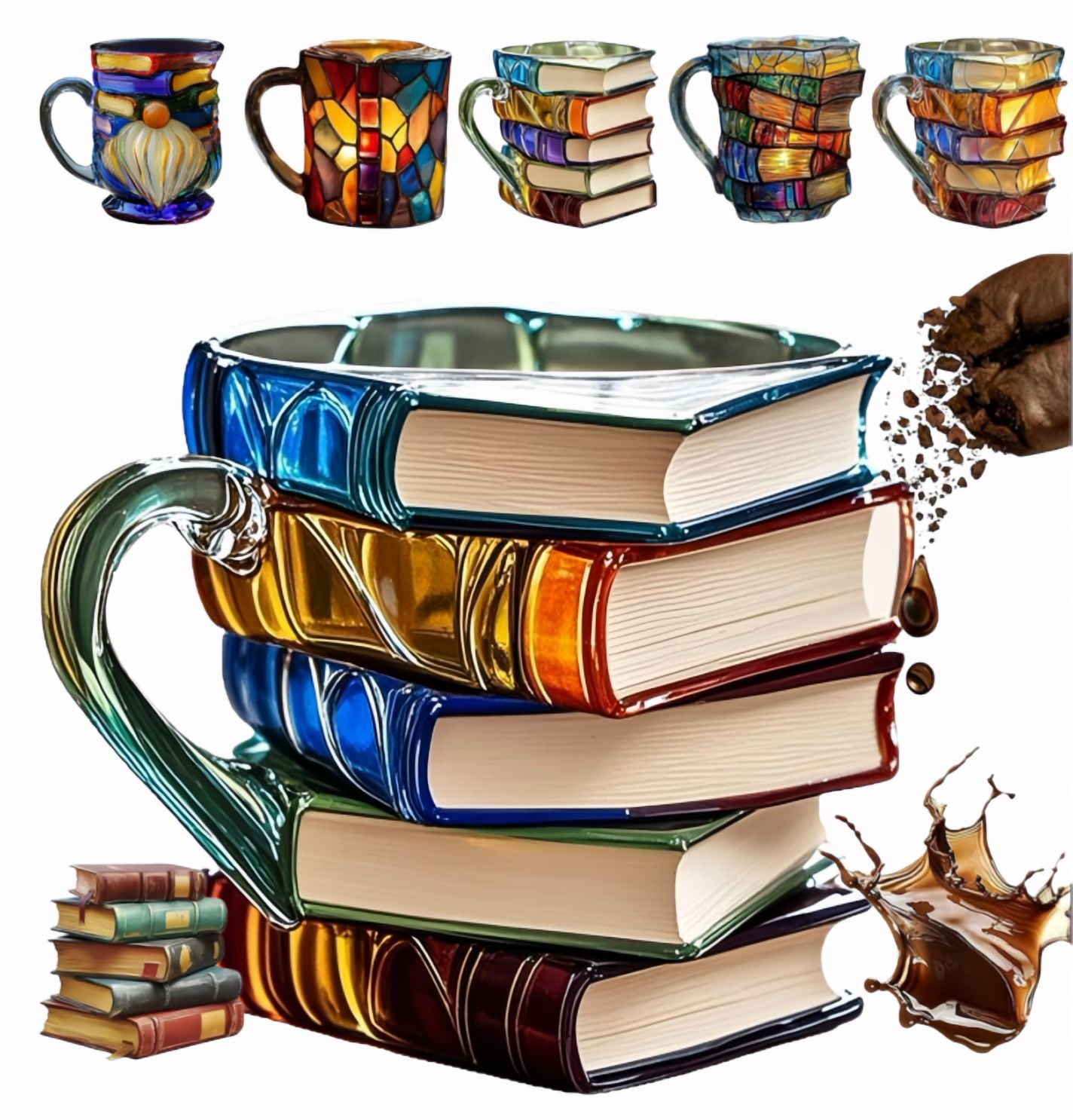 2026 New Chapter Book Mug Novelty Coffee Mugs, 3D Painted Book Coffee ...