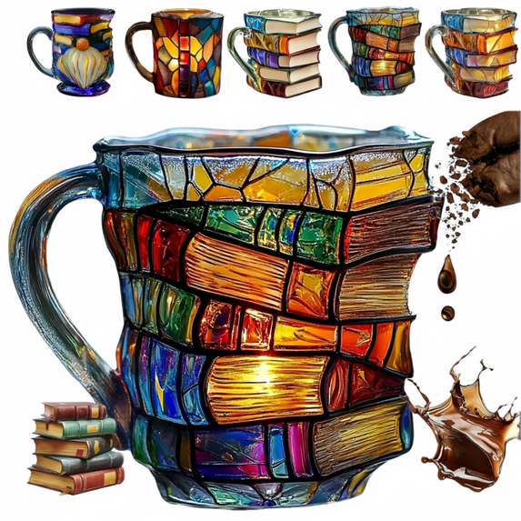 2026 New Chapter Book Mug Novelty Coffee Mugs, 3D Painted Book Coffee ...