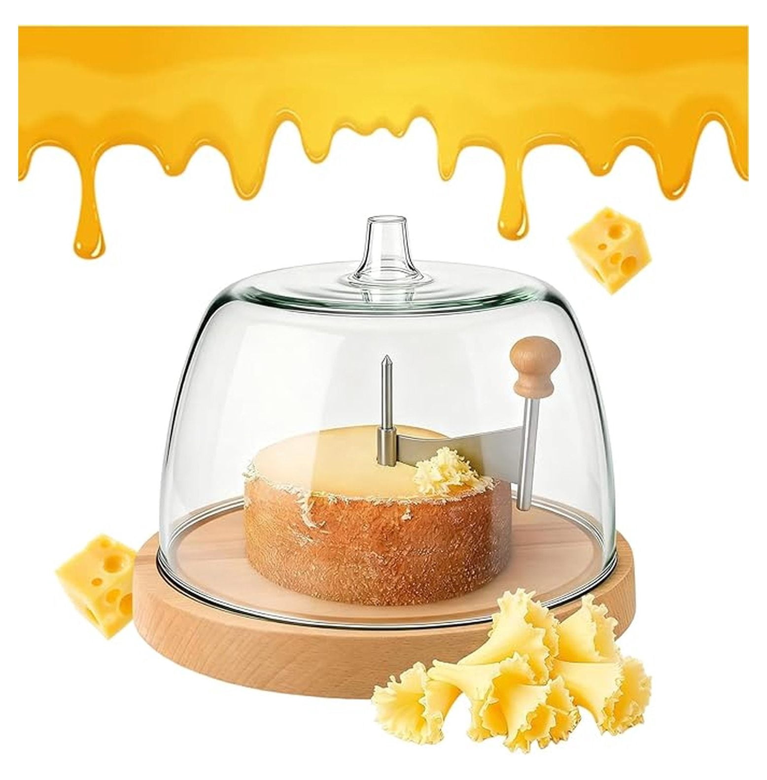 2026 New Cheese Curler with Lid, Flower Maker Wheel Slicer, Cheeses ...