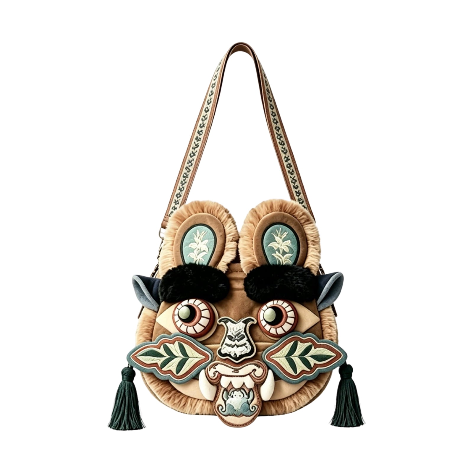 2026 New! Chinese Traditional Tiger Head Bag, Cute Animal Shaped Sling ...