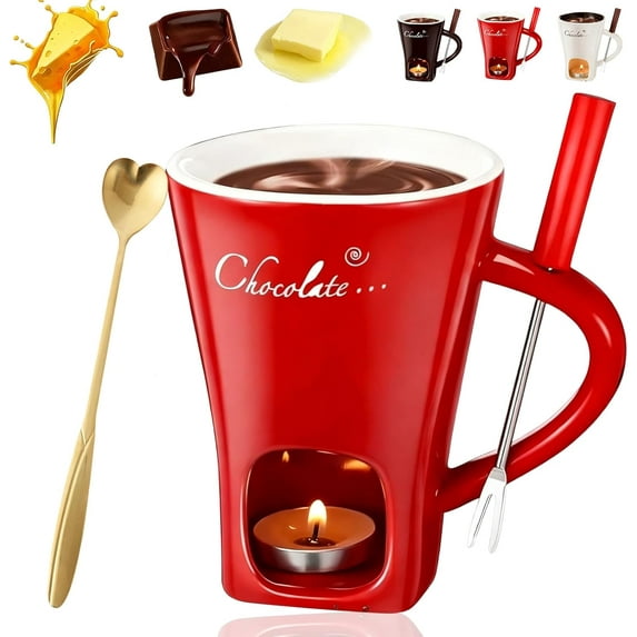 2026 New Chocolate Melting Cup, Ceramic Fondue Mug Set, Meltie Cup ...