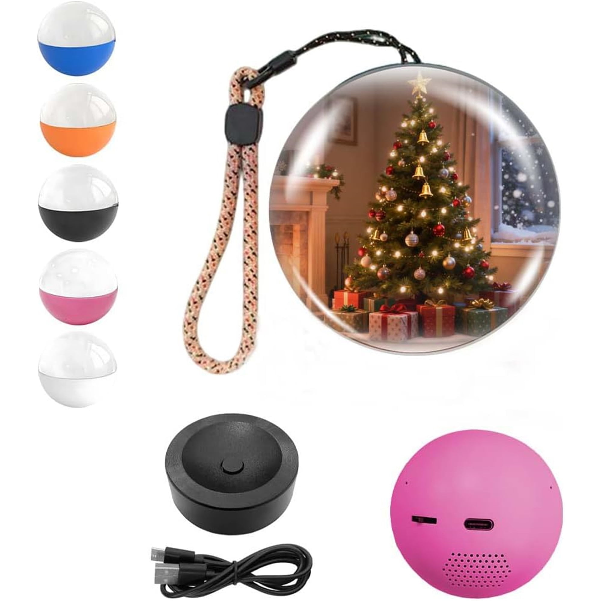 2026 New Christmas Memory Sphere Lamp, 2.7" Crystal Ball Video Player ...