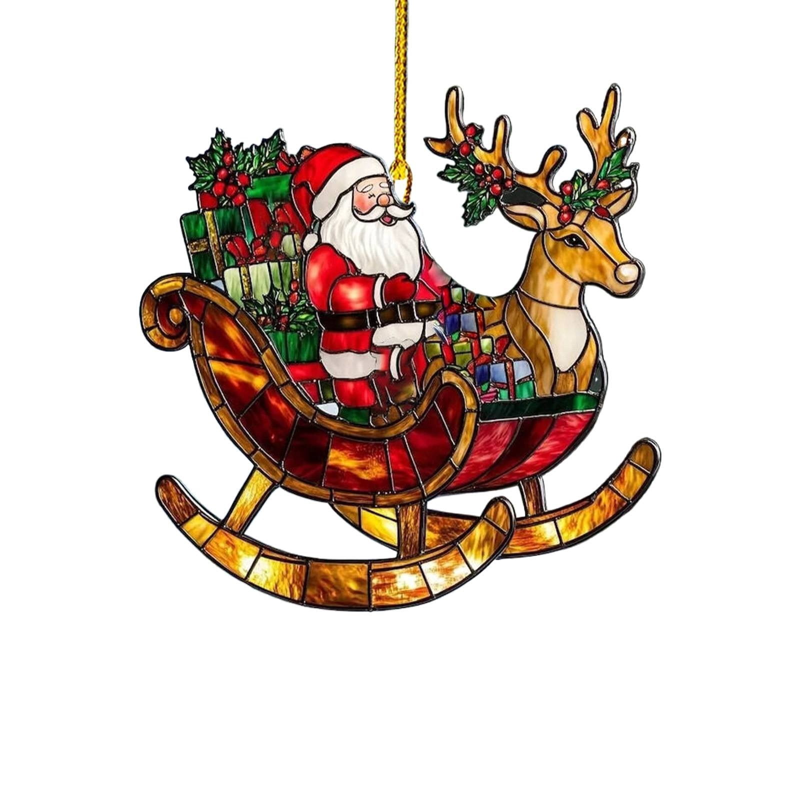 2026 New Christmas Ornament! Santa Sleigh 2D Acrylic Christmas Ornament ...