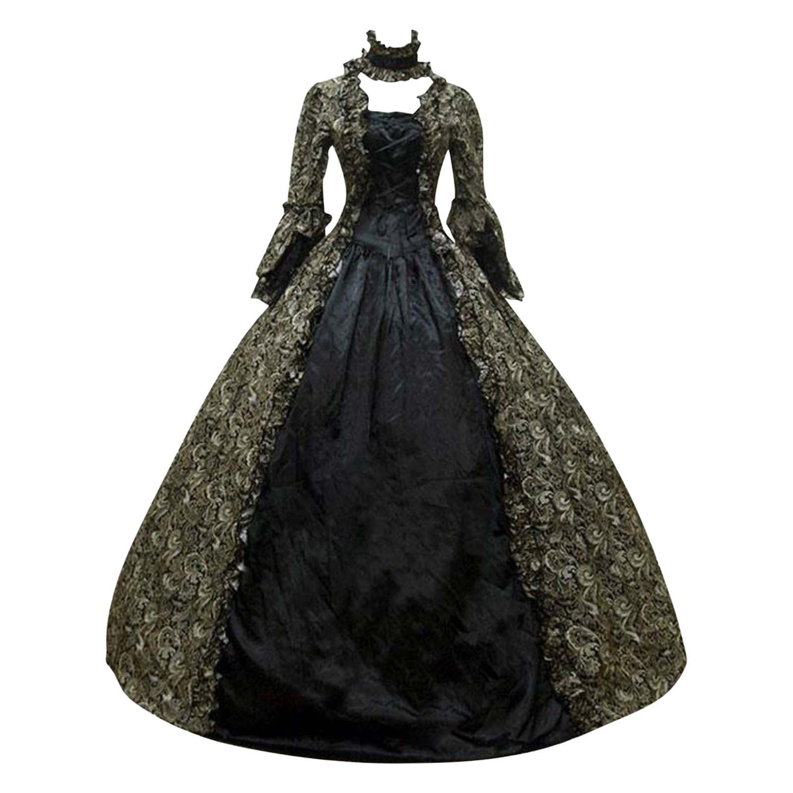 2026 New Christmas Outfits Christmas Gifts Gothic Midi Party Dress For ...