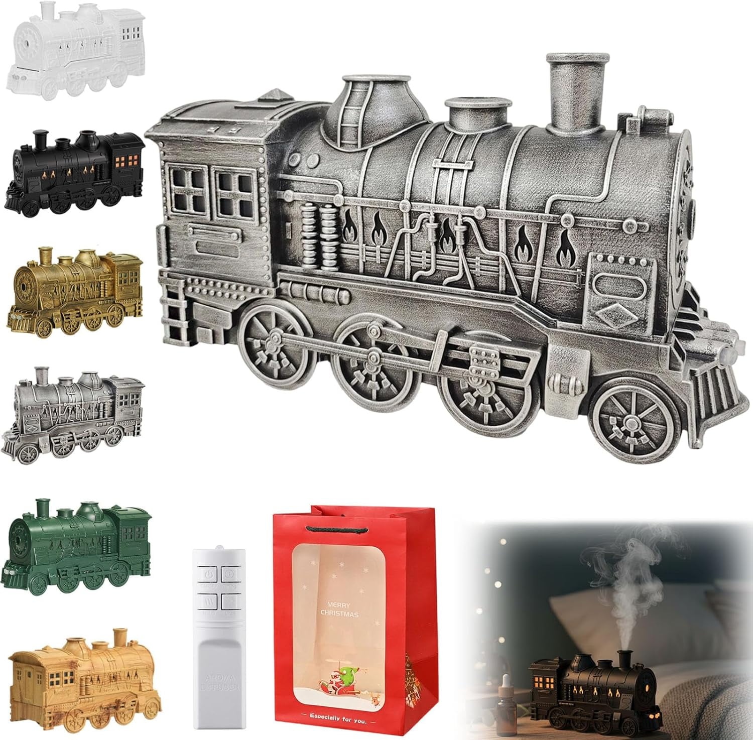 2026 New Christmas Train Diffuser, Train Diffusers for Essential Oils ...