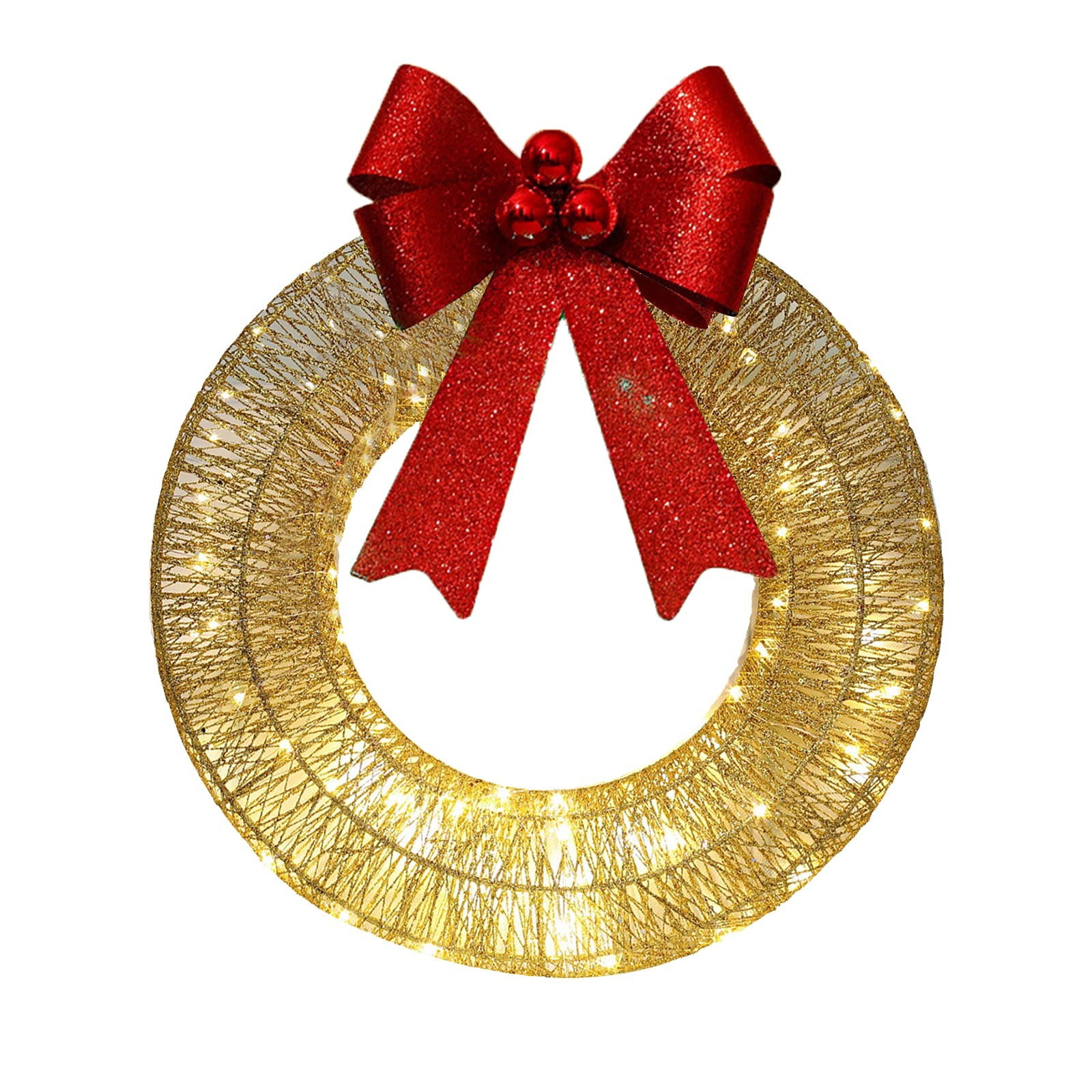 2026 New Christmas Wreath! LED Lighted Christmas Wreath - Warm Glow ...