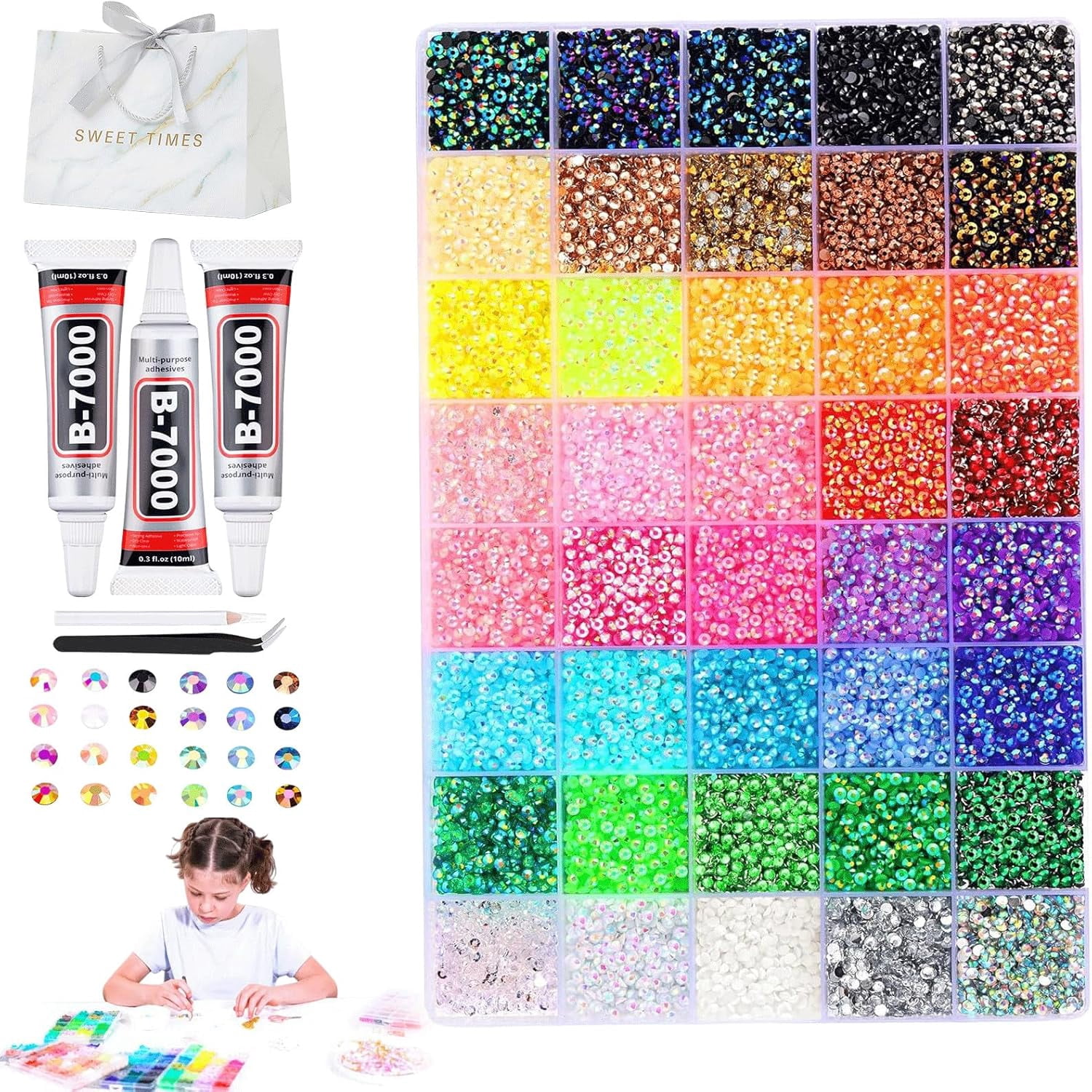 2026 New Colorful DIY Resin Rhinestone Kit for Bedazzling,3mm Resin ...