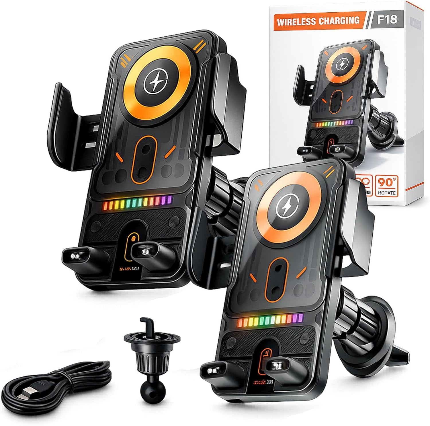 2026 New Cool Car Wireless Fast Charging Holder, Smart 2-in-1 Car ...
