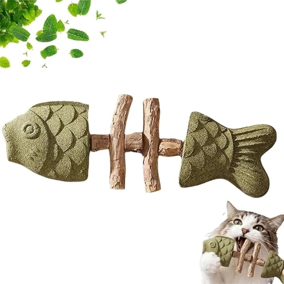2026 New Creative Fish Bone Cat Dental Chew Toy, Natural Cat Sticks ...