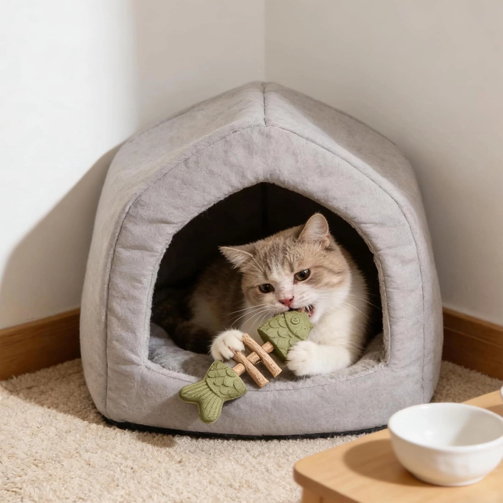 2026 New Creative Fish Bone Cat Dental Chew Toy -Natural Catnip ...