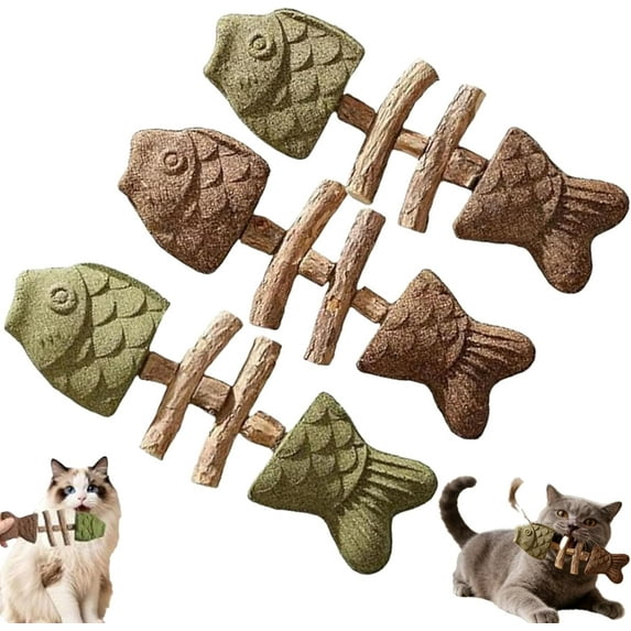 2026 New Creative Fish Bone Cat Toy,Fix Your Cat’s Dental Health,Cat ...