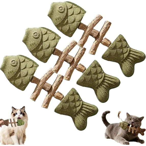 2026 New Creative Fish Bone Cat Toy,Fix Your Cat’s Dental Health,Cat ...