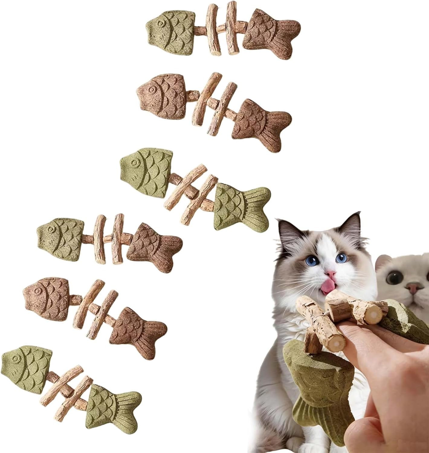 2026 New Creative Fish Bone Cat Toy, Fix Your Cat’S Dental Health, Natural Fishbone Cat Dental ...
