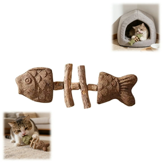 2026 New Creative Fish Bone Cat Toy,Purrident - Fix Your Cat’s Dental ...