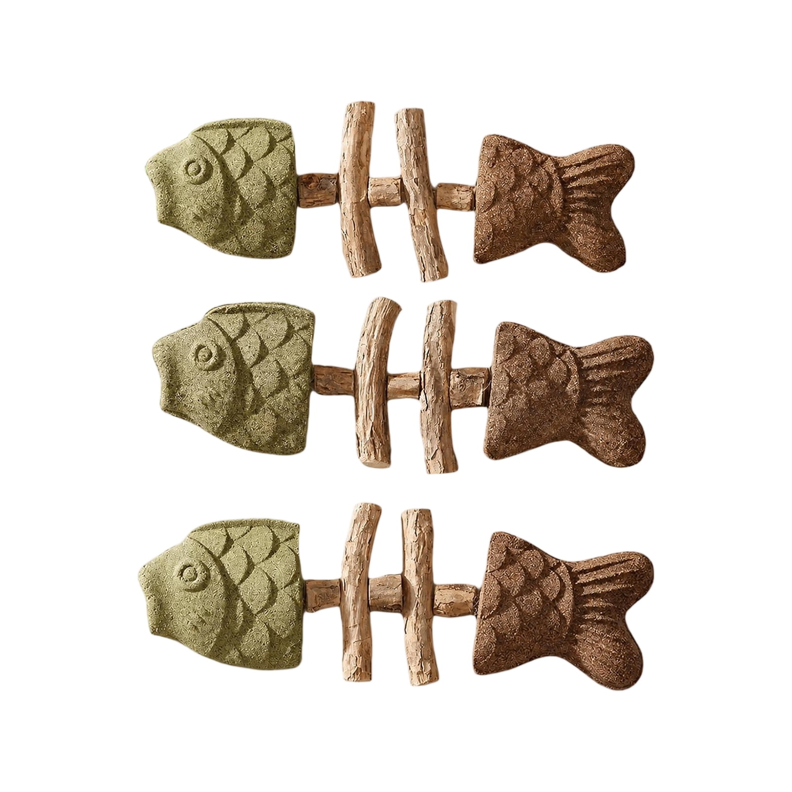 2026 New Creative Fish Bones Cats Dentals Chew Toy, 3Pcs Natural Catnip ...