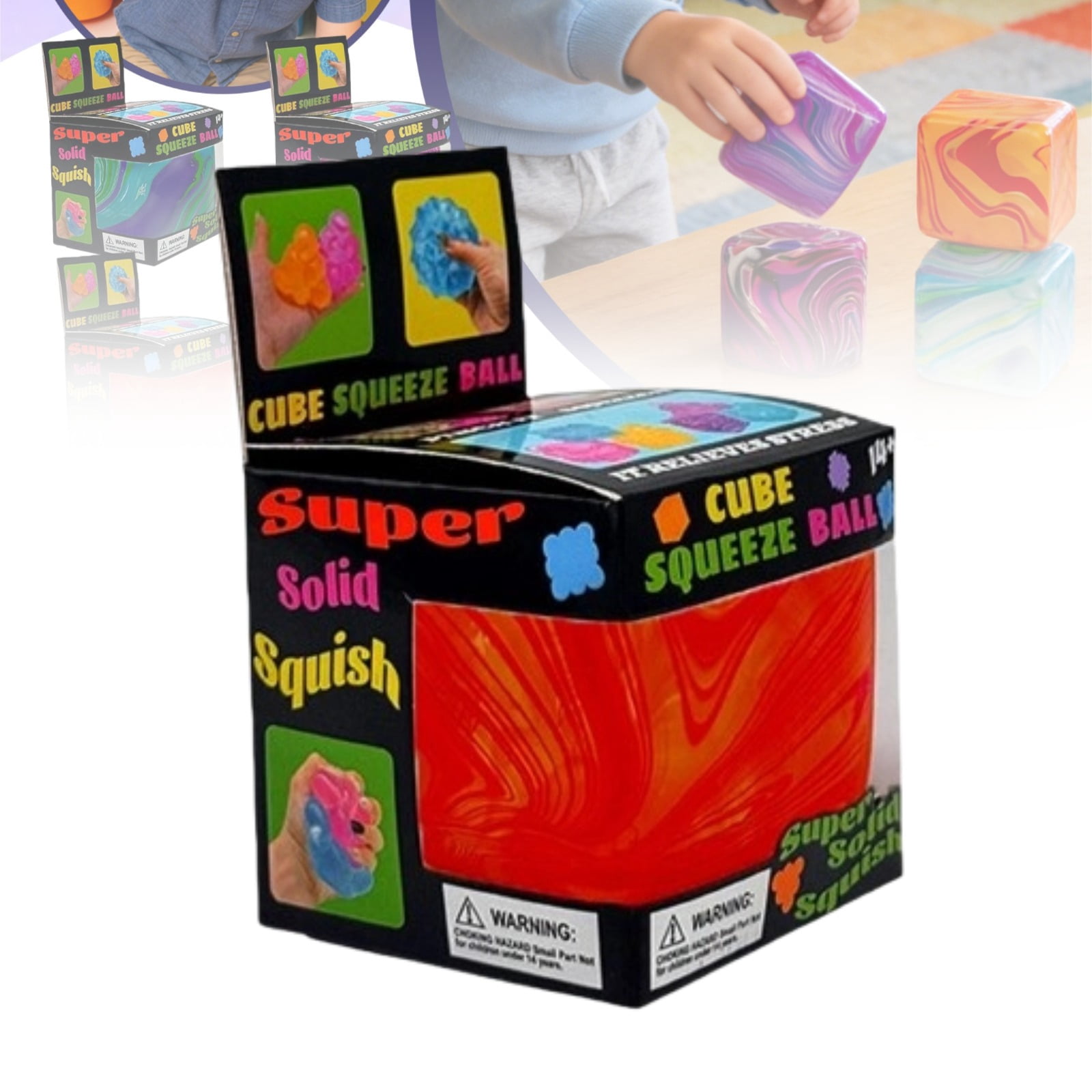 2026 New Cube Squeeze Ball, Super Solid Squishy Resin Stress Reliever ...