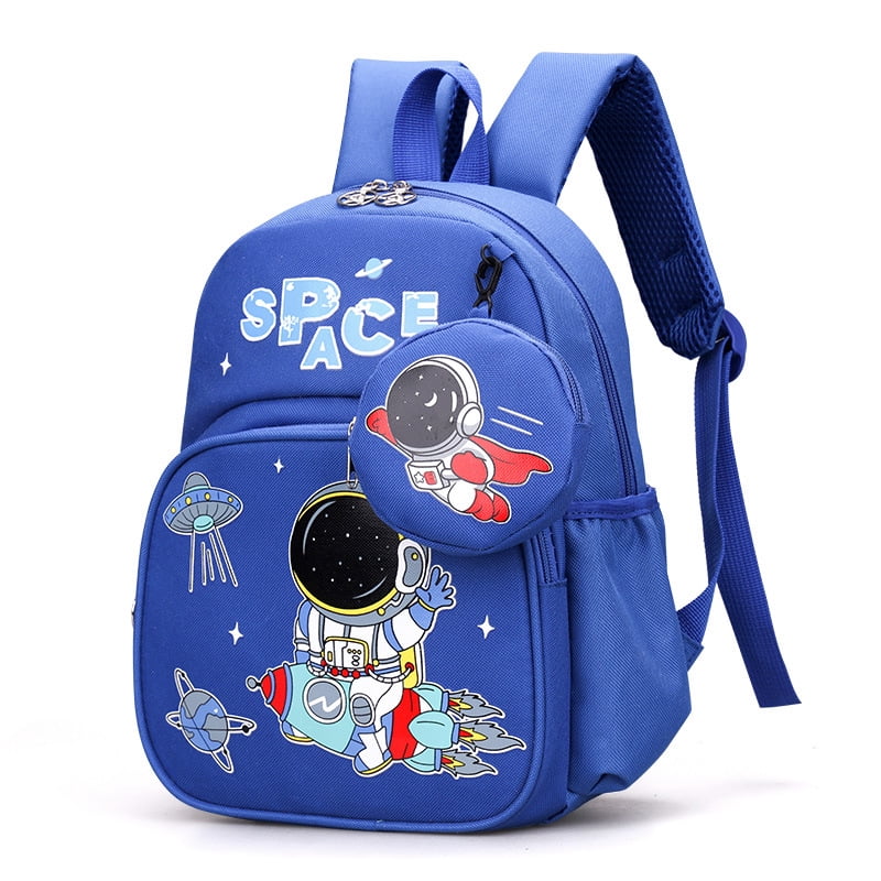 2026 New Cute Blue Space Themed Backpack with Detachable Astronaut Coin ...