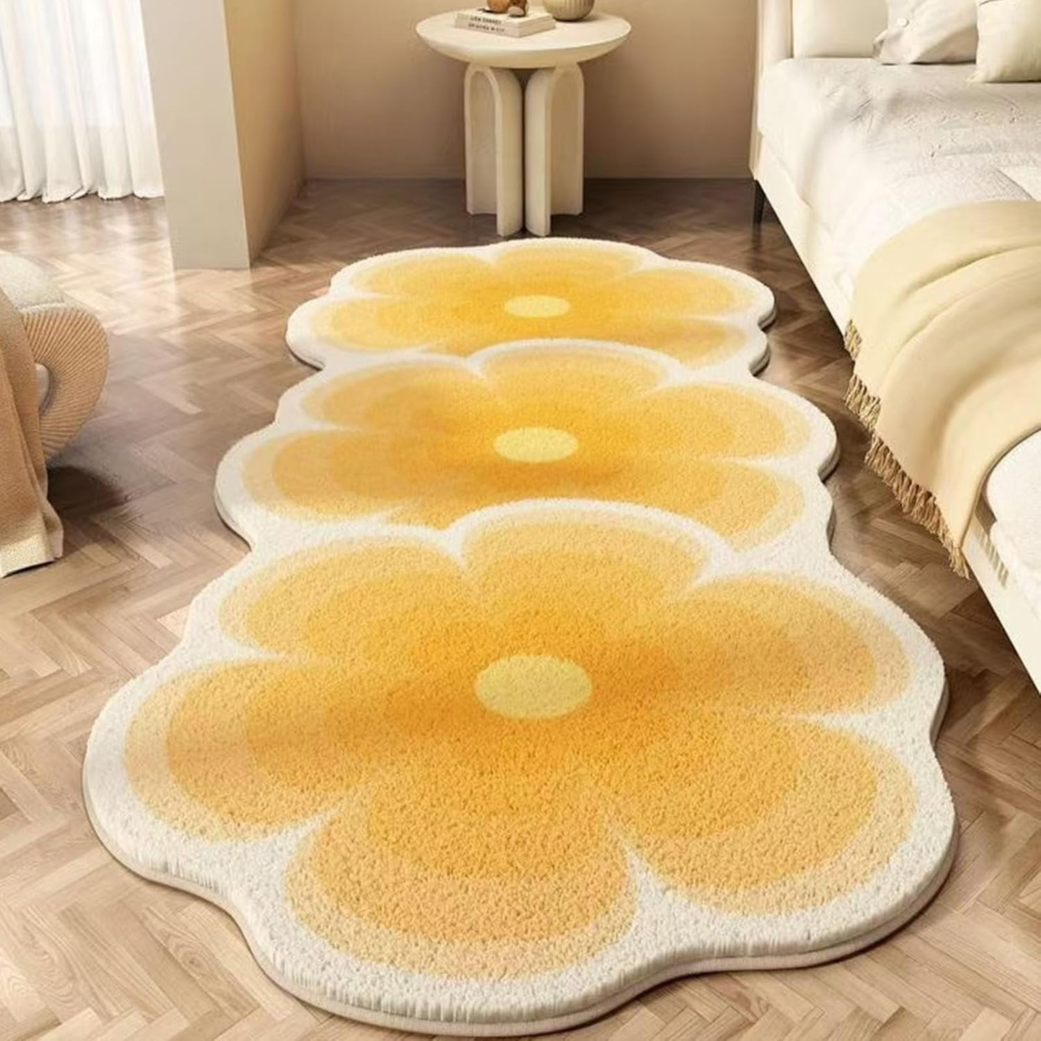 2026 New Cute Flower Bath Mat, Flower Pattern Non-Slip Washable Rugs ...