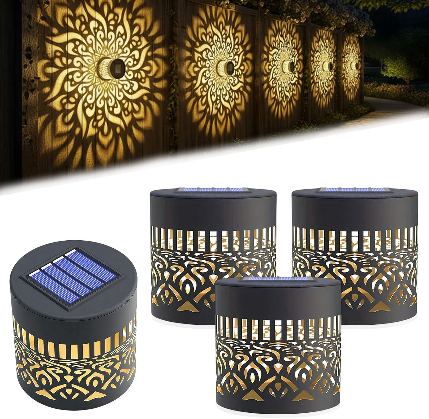 2026 New Decorative Solar Mandala Lights Outdoor Garden - Metal ...