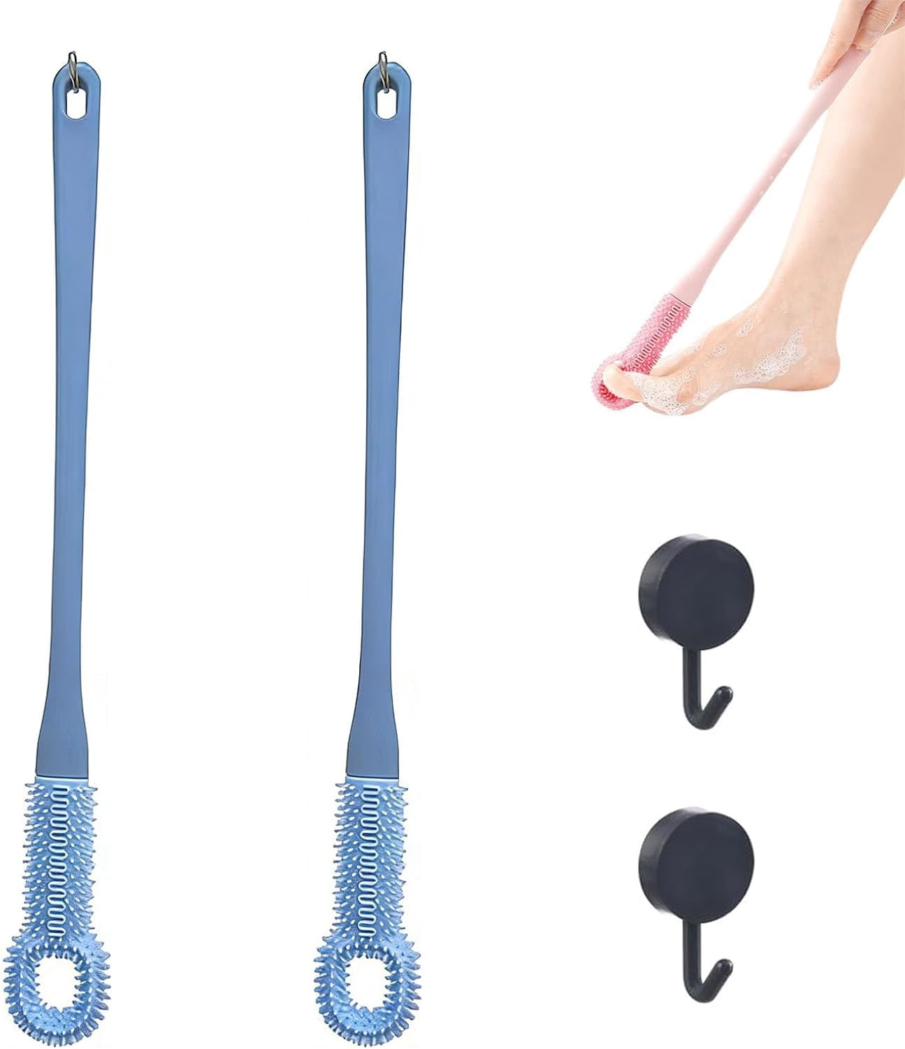 2026 New Deep Cleaning Foot Brush, 15.7" 3-in-1 Foot Scrubber for Wet ...