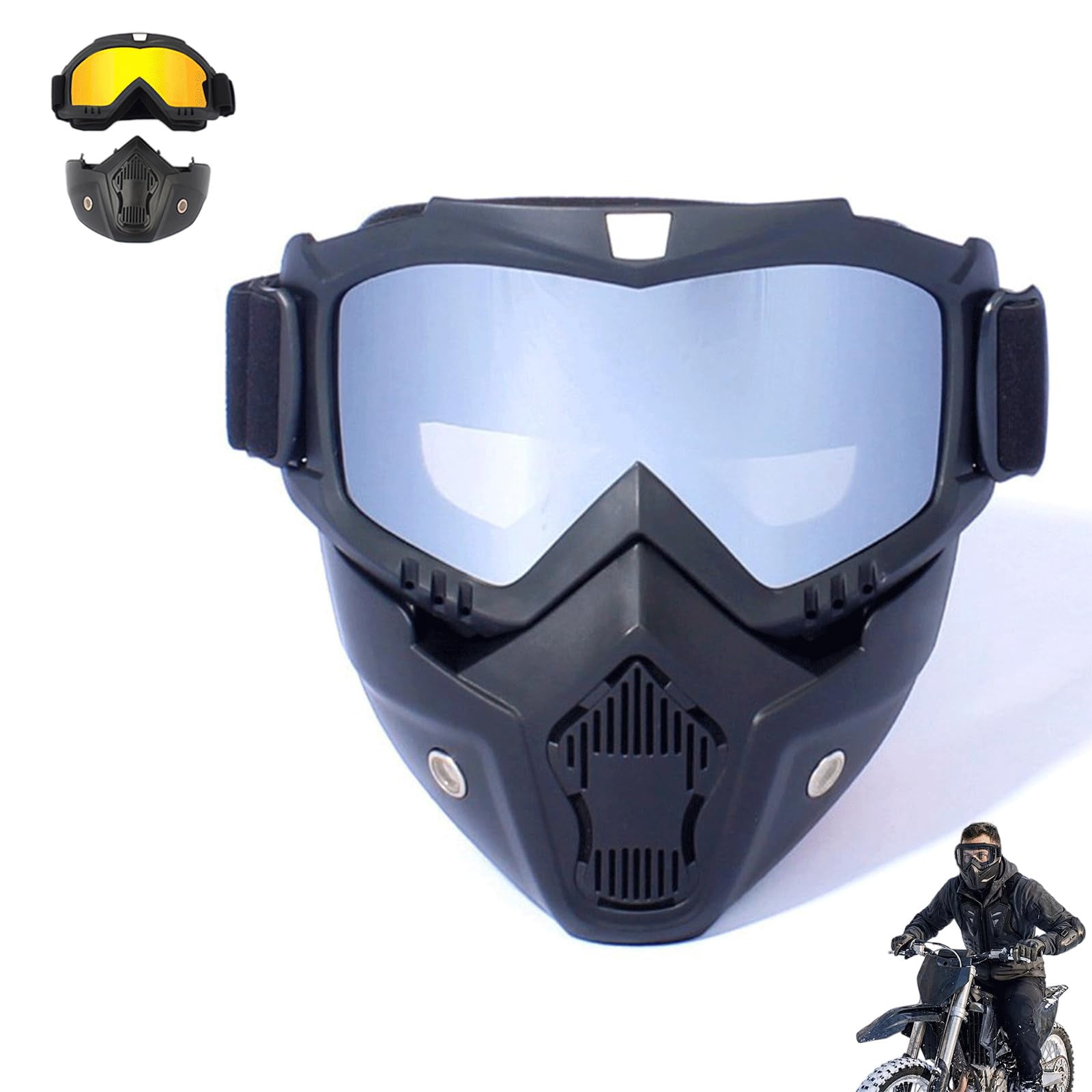 2026 New Detachable Full Face Goggle Mask,Heavy-Duty Welding Shield ...