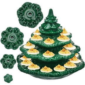 Ceramic Christmas Tree Deviled Egg Holder