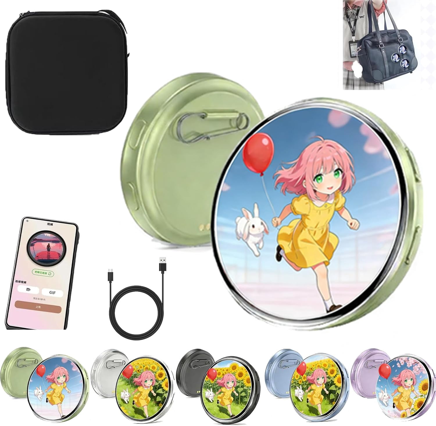 2026 New Digital Badge, 1.8'' IPS Touch Screen Digital Pin, Custom ...