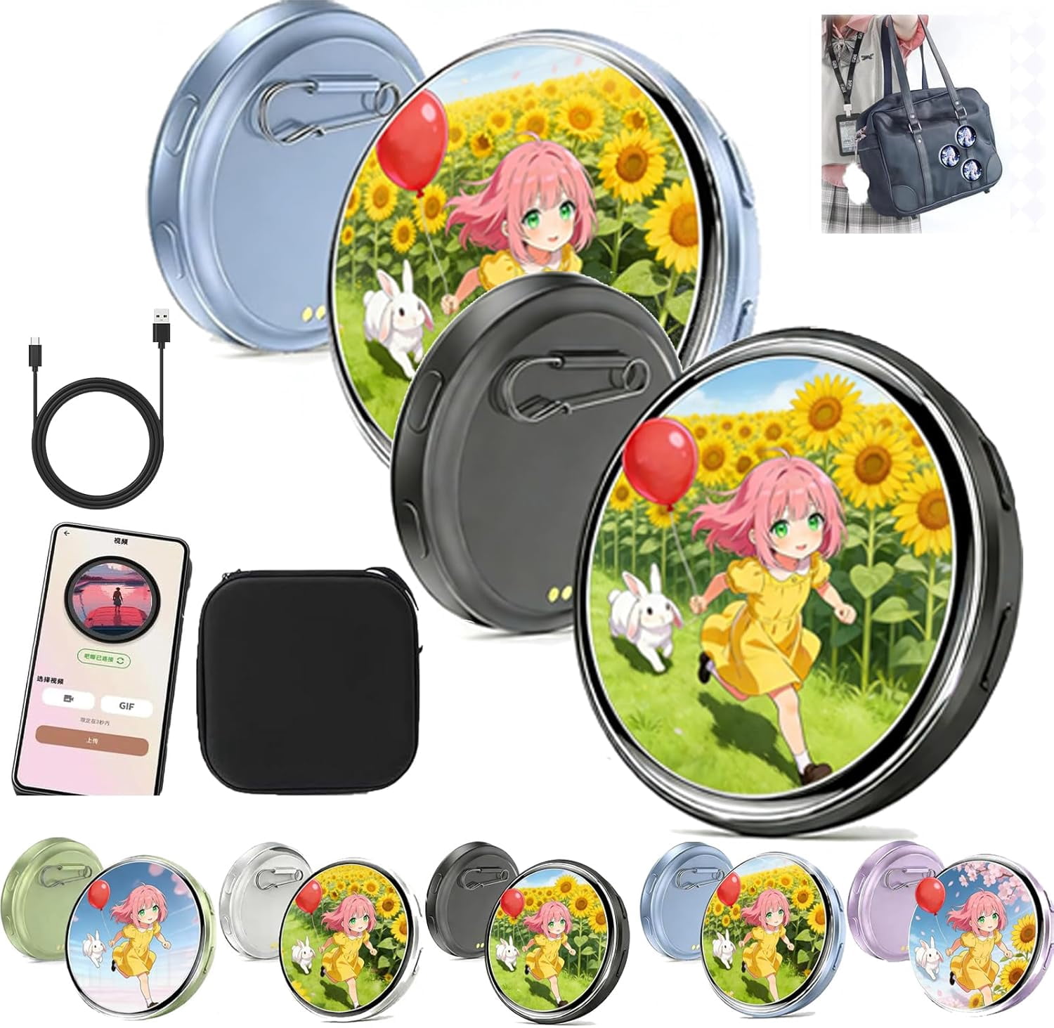 2026 New Digital Badge, 1.8'' IPS Touch Screen Digital Pin, Custom ...