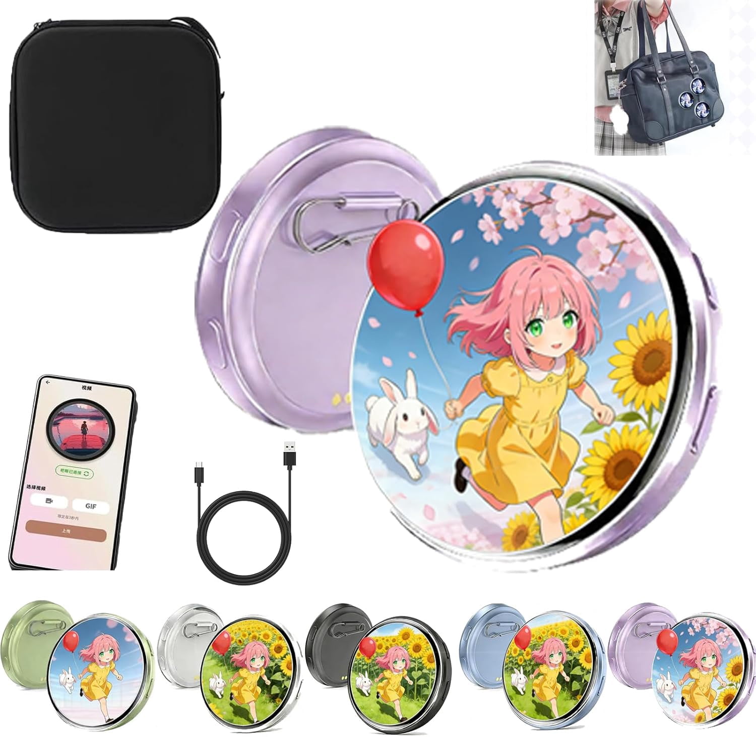 2026 New Digital Badge, 1.8'' IPS Touch Screen Digital Pin, Custom ...