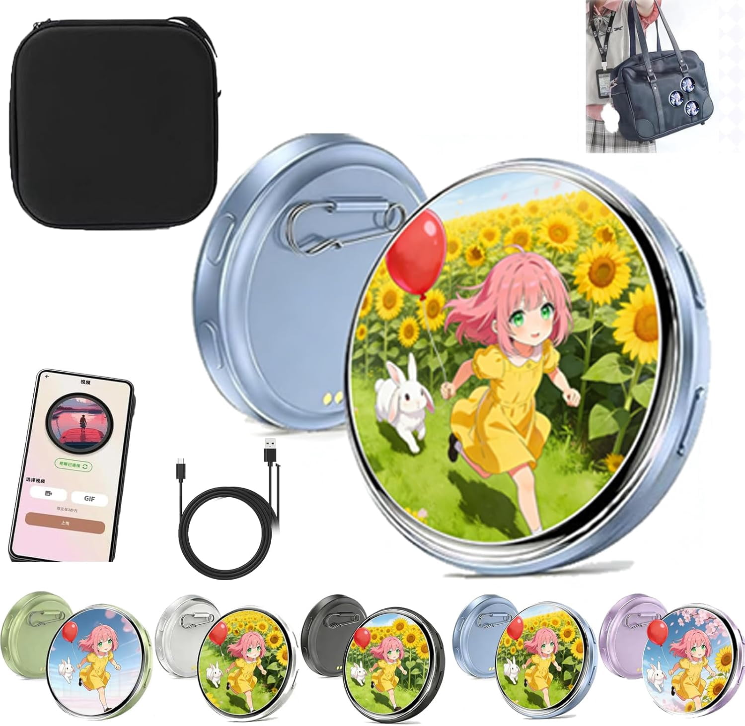 2026 New Digital Badge, 1.8'' IPS Touch Screen Digital Pin, Custom ...