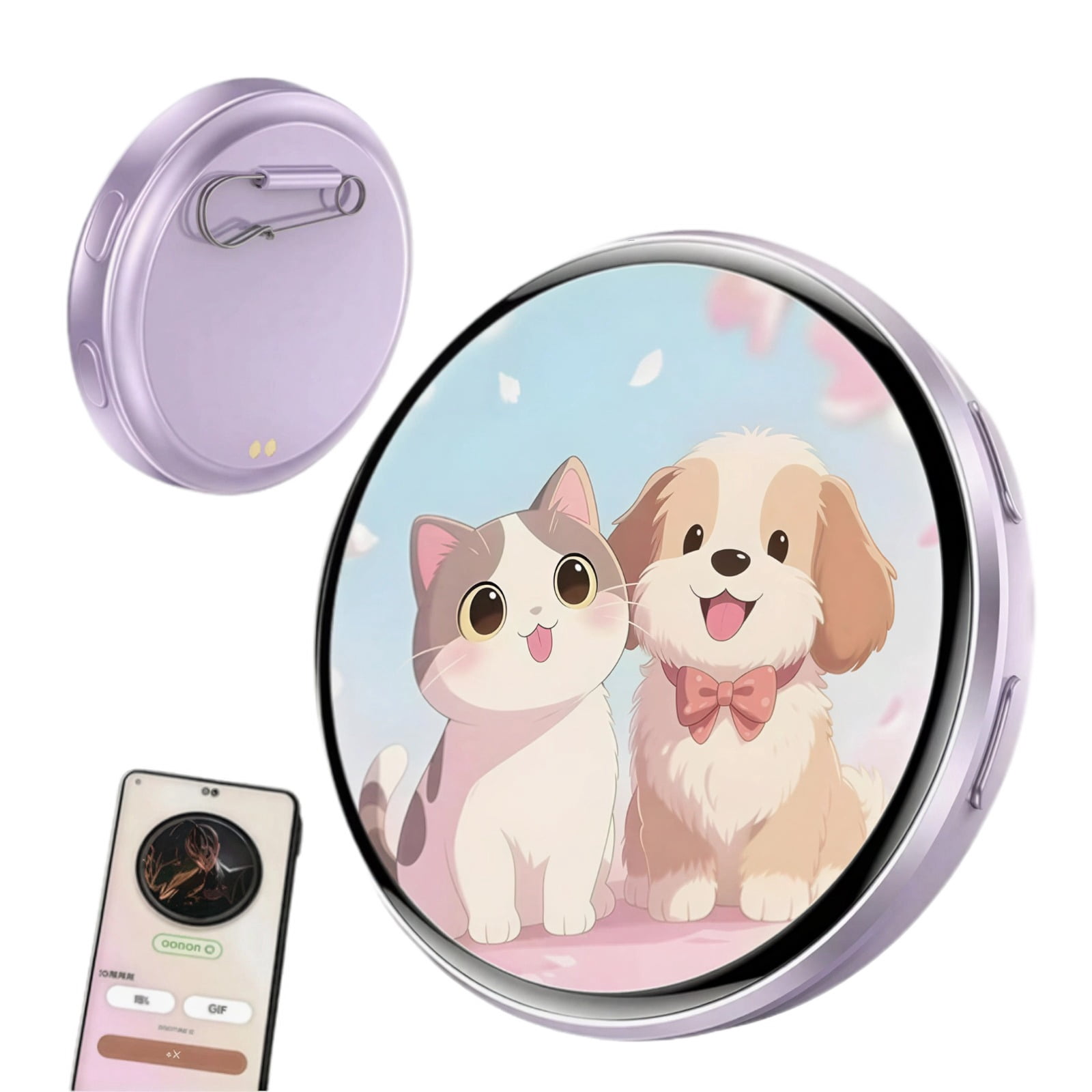 2026 New Digital Badge Pin, Photo Video GIF Display Screen Pins Pixel ...