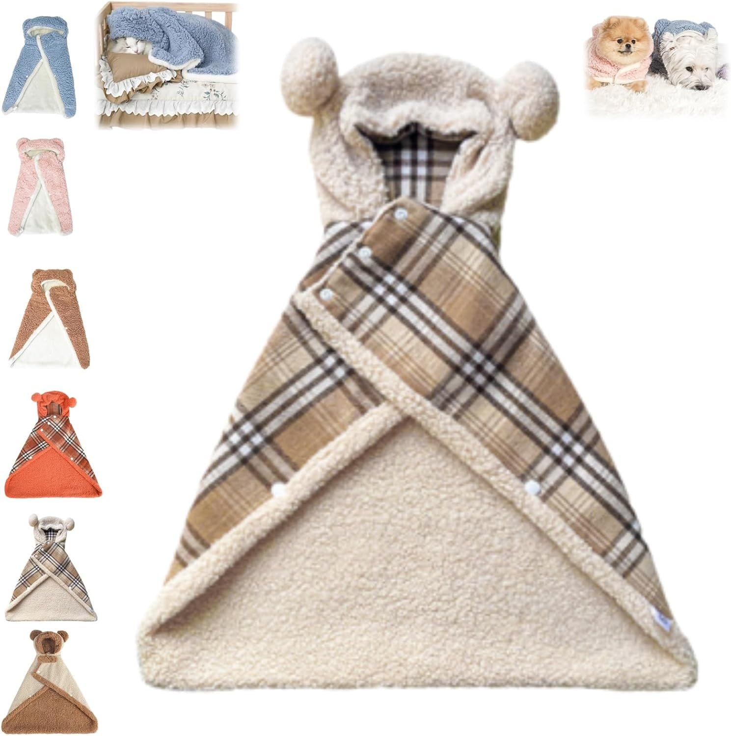 2026 New Dog Cape Blanket, Pet Cape Blanket, Flannel Dog Coat Wraps ...