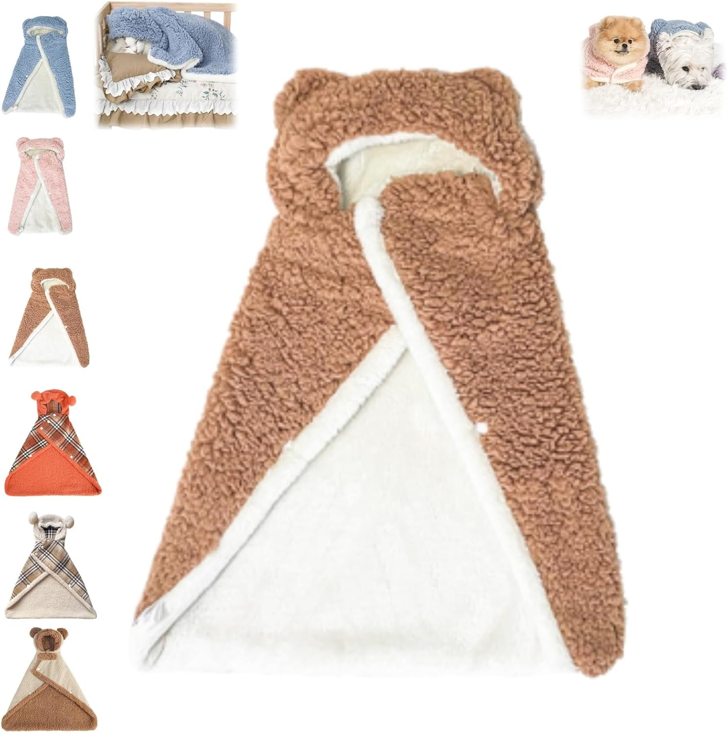 2026 New Dog Cape Blanket, Pet Cape Blanket, Flannel Dog Coat Wraps ...