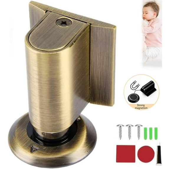 2026 New Door Wedge Stoppers Adhesive Floor, Magnetic Door Stoppers for Bottom of Door, No Drill ...