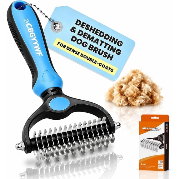 2026 New Double-Sided Deshedding Dematting Tool, Undercoat Rake for ...