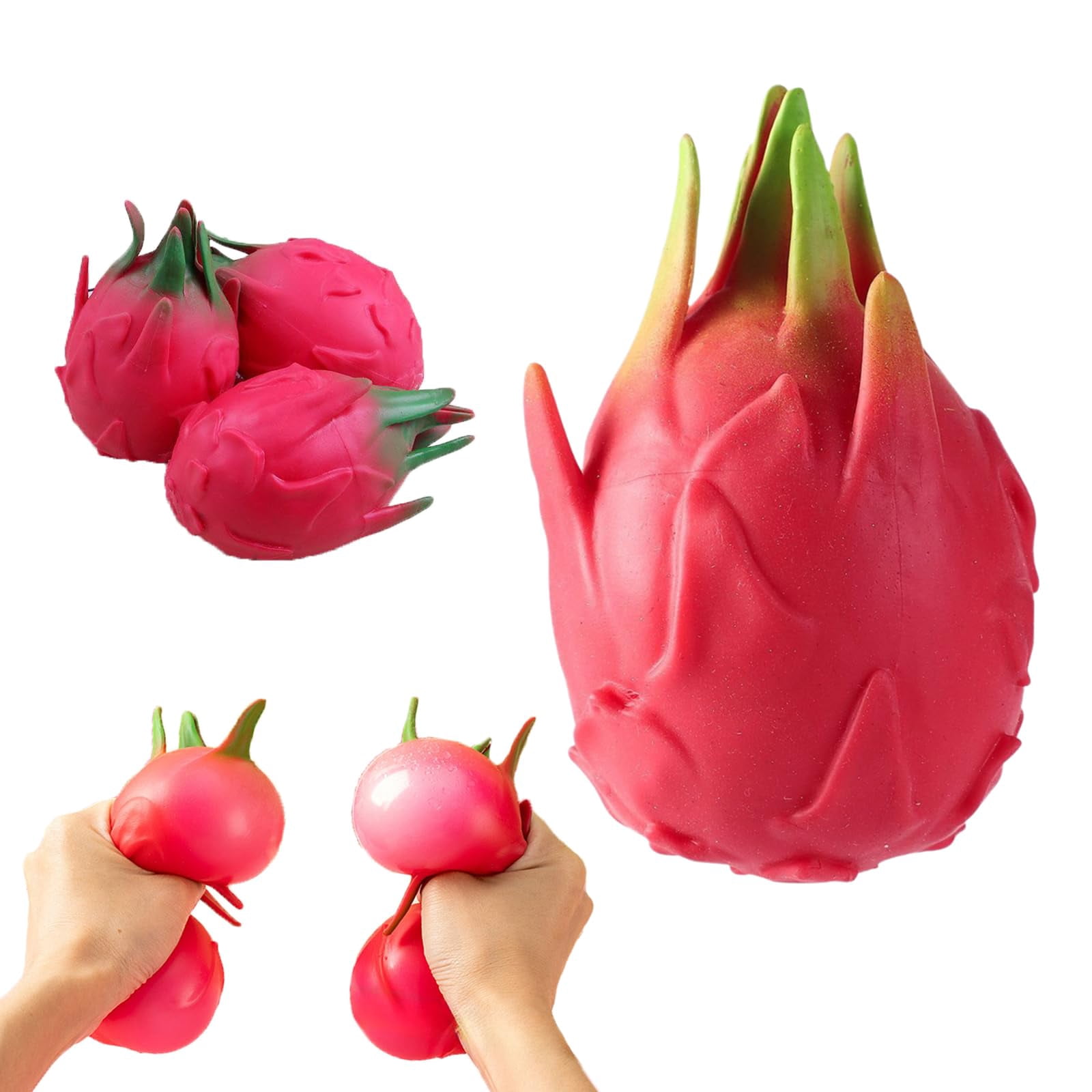 2026 New Dragon Fruit Squishy, Realistic Fruit Squishies Stress Relief ...