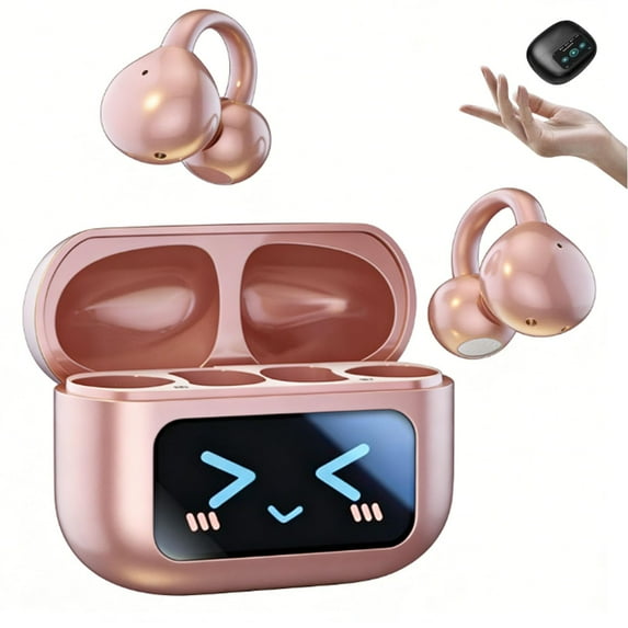 2026 New Ear Clip Bluetooth Headphones with Touch Screen, Clip On Ear ...