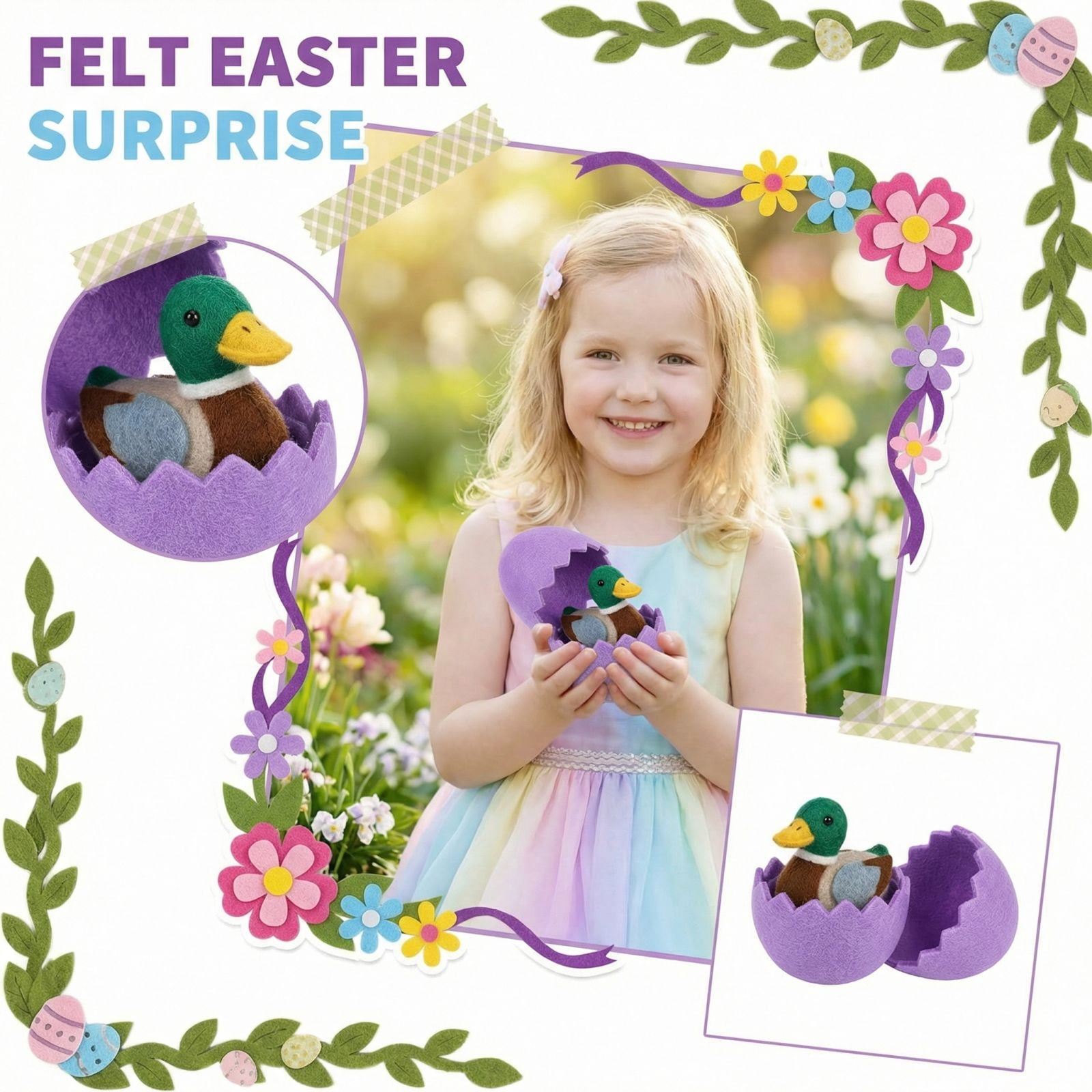 2026 New Easter Arrivals - Surprise Easter Egg from Wool Felt, Handmade ...
