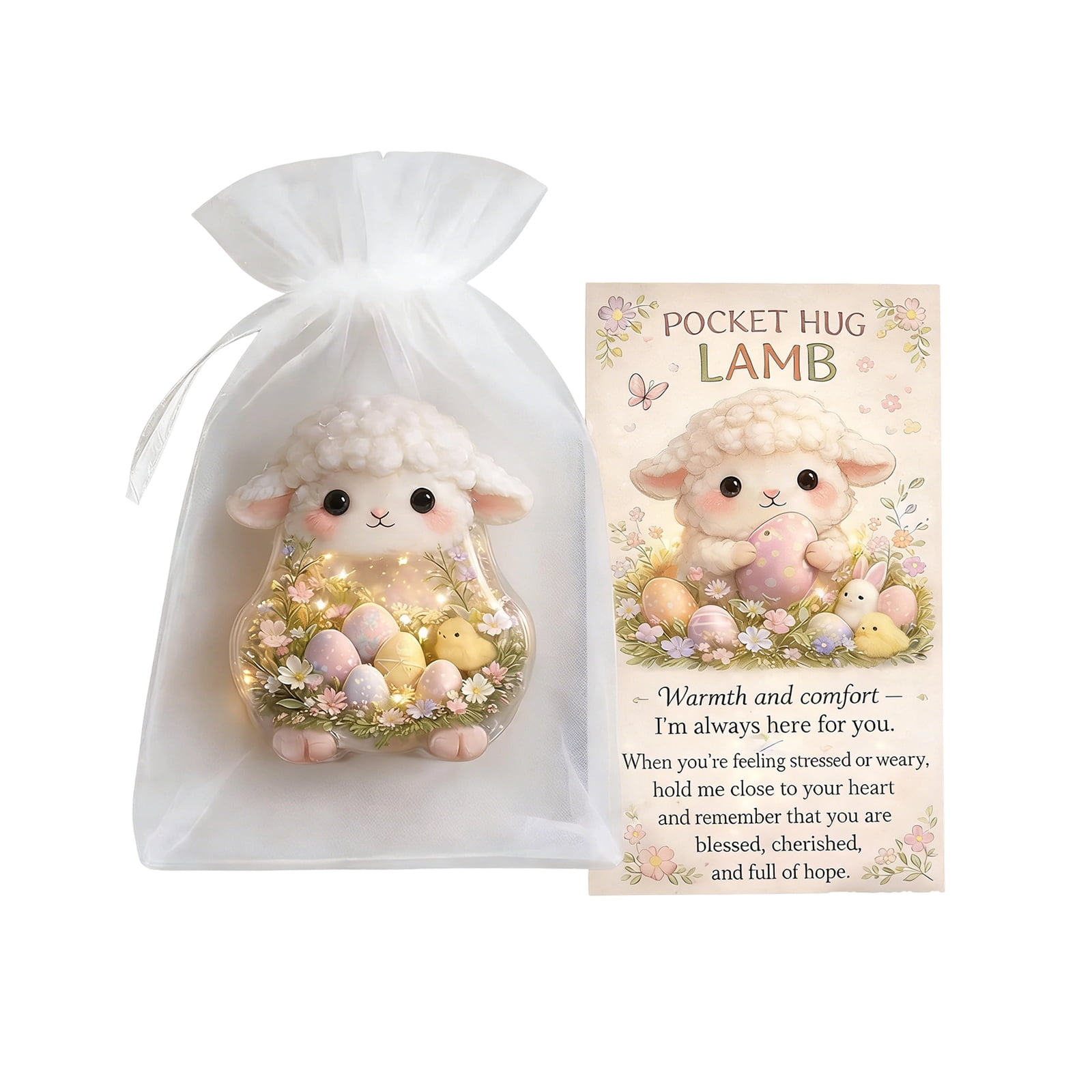 2026 New Easter Pocket Hug, Easter Bunny Pocket Hugs with Prayer Card ...